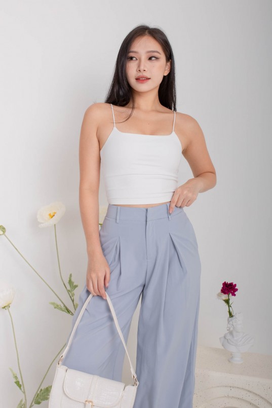 RESTOCK8: Niko Padded Basic Top in White