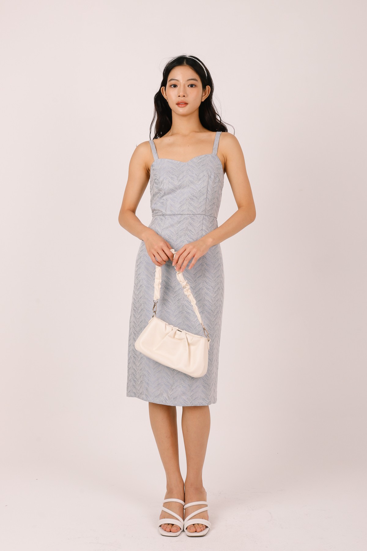 Fernessa Printed Bustier Dress in Steel