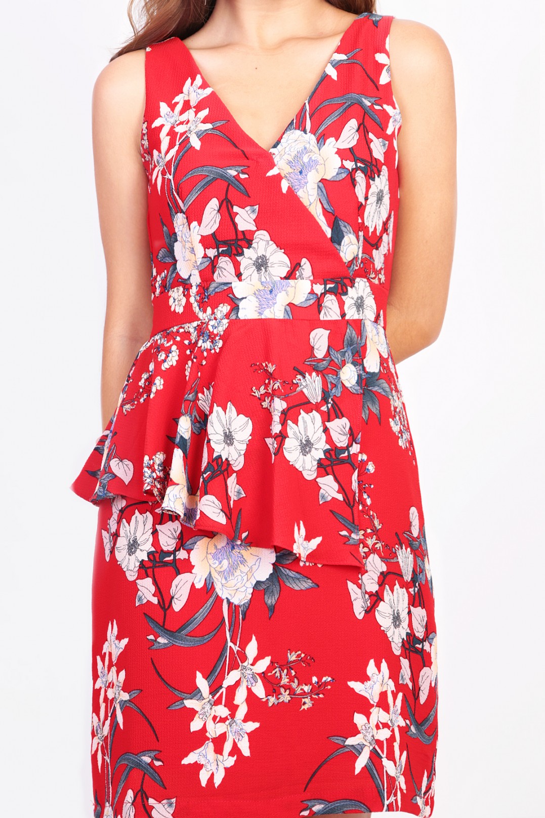 Eva Floral Dress in Red - MGP