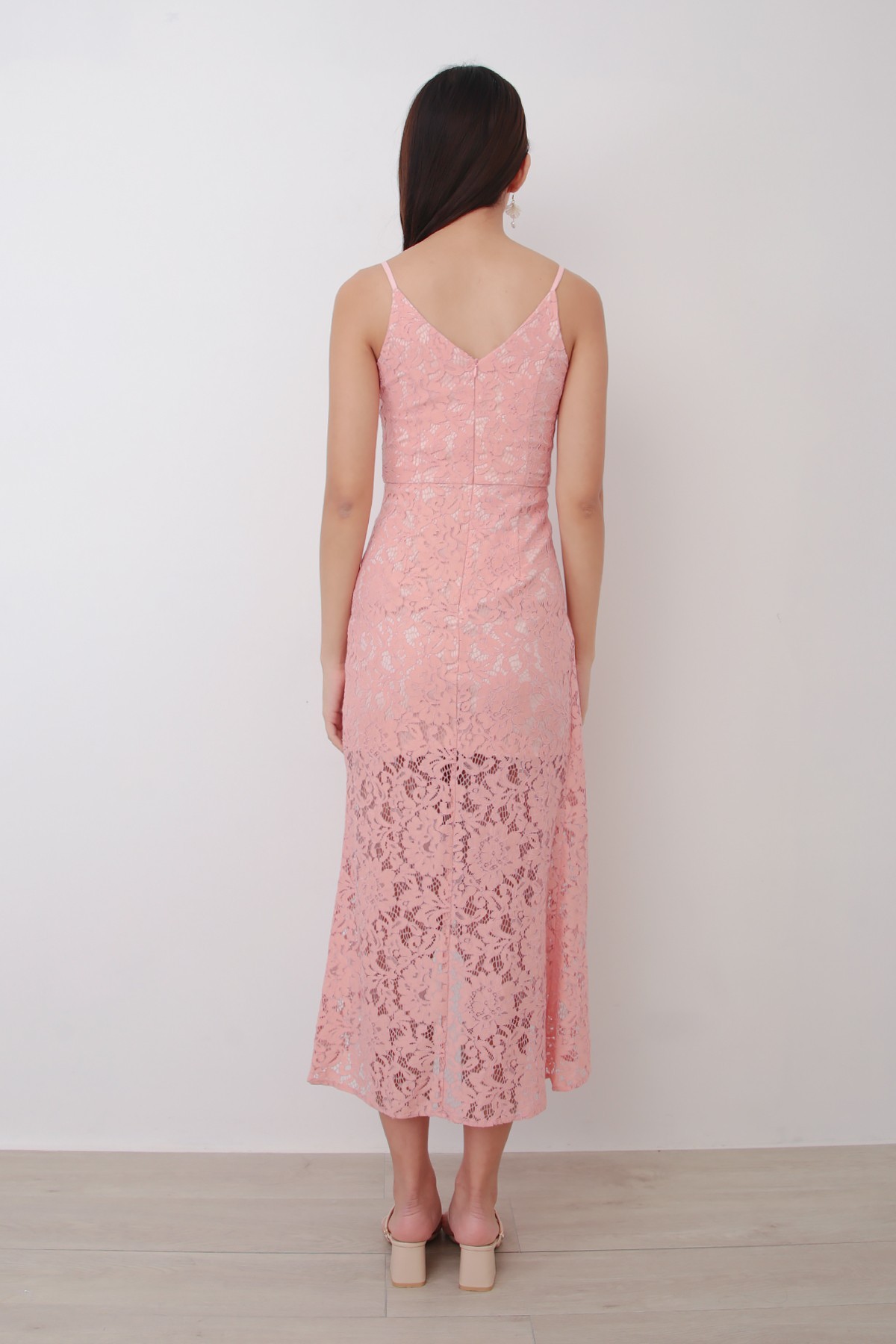 Romance Lace Dress in Pink