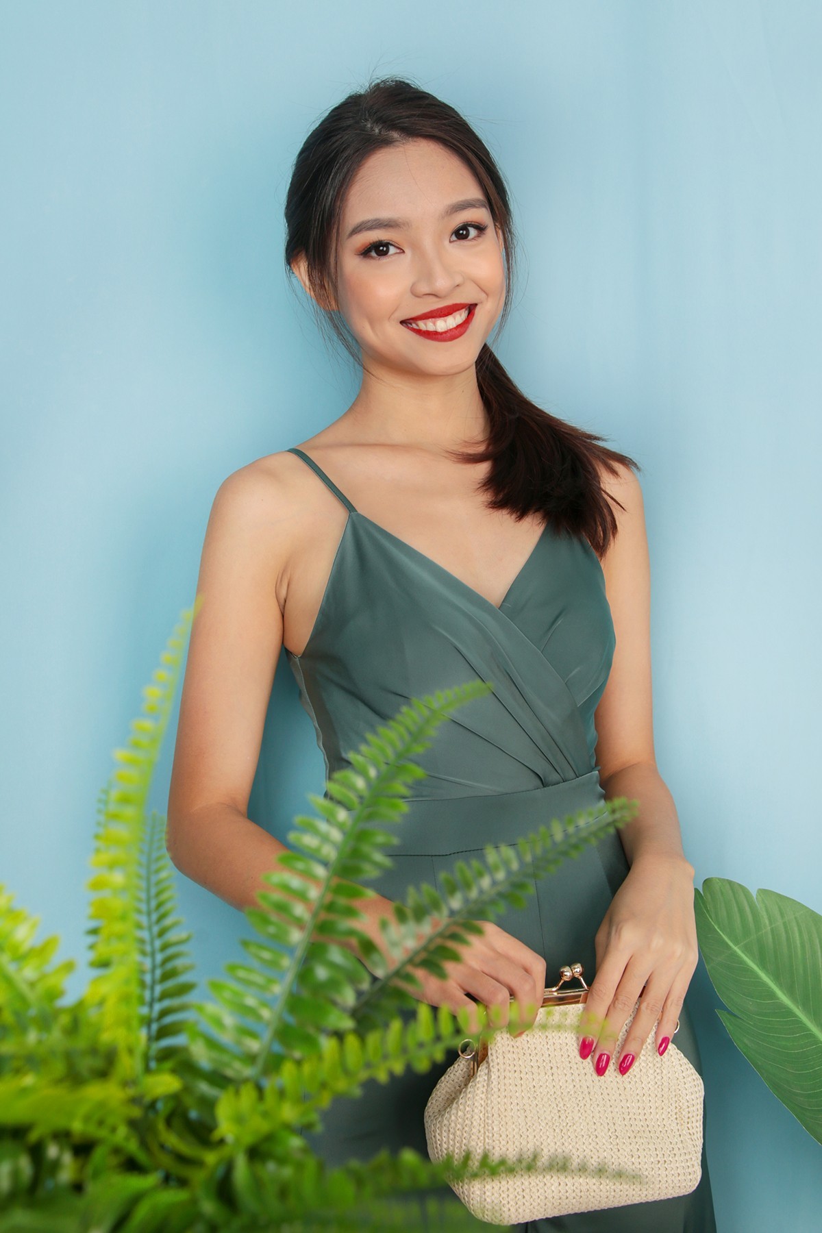 Tamatha Wrap Jumpsuit in Seagreen
