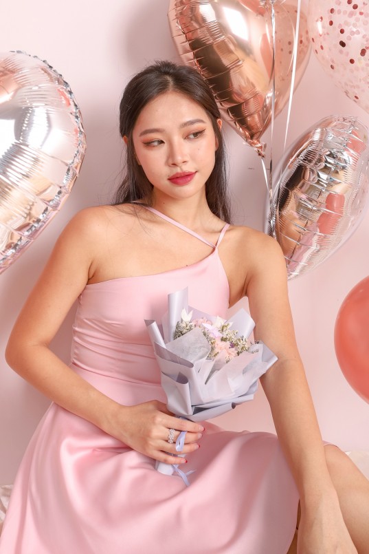 Octavia Toga Dress in Pink