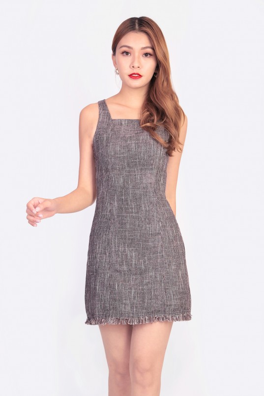 Elene Tweed Dress in Black (MY)
