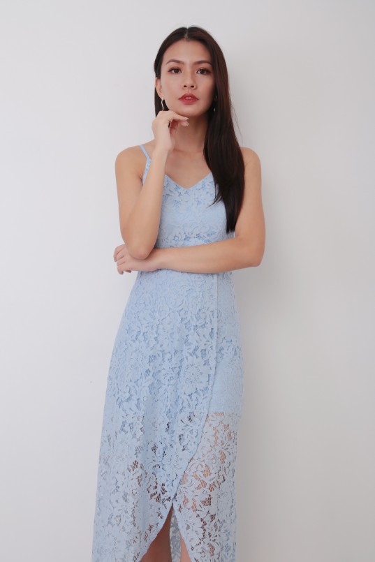 Romance Lace Dress in Powder Blue (MY)