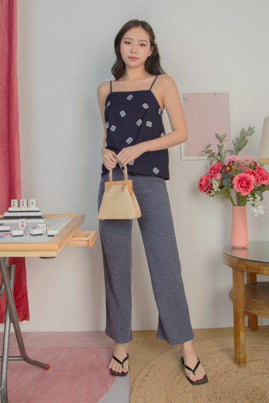RESTOCK: Wan Mahjong Top in Navy