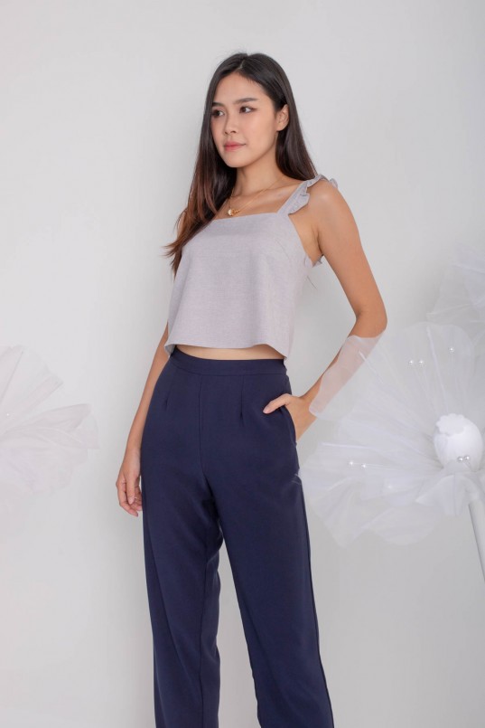 RESTOCK: Tayne High Waist Pants in Navy