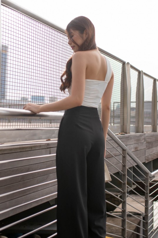 Bon Button Up Pants in Black