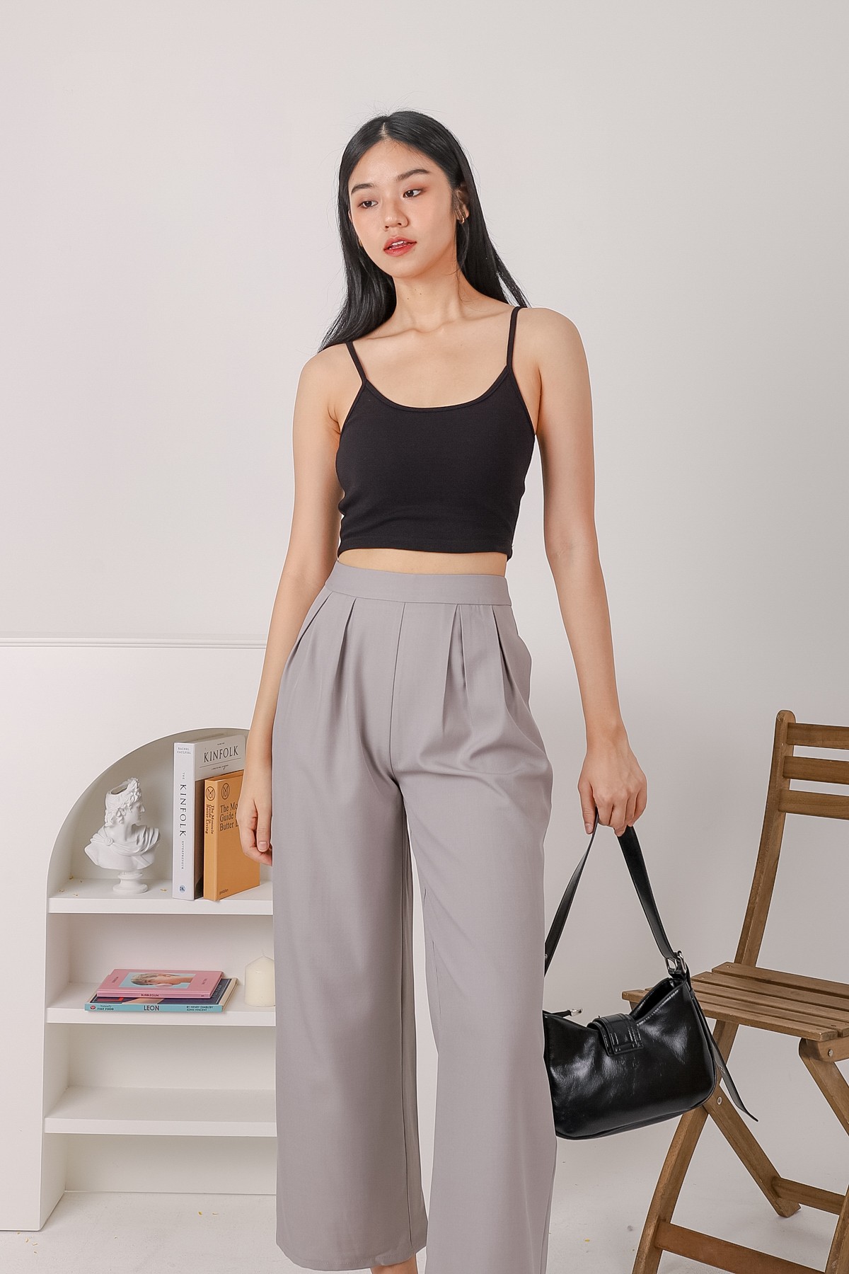 Usa Wide Legged Pants in Grey