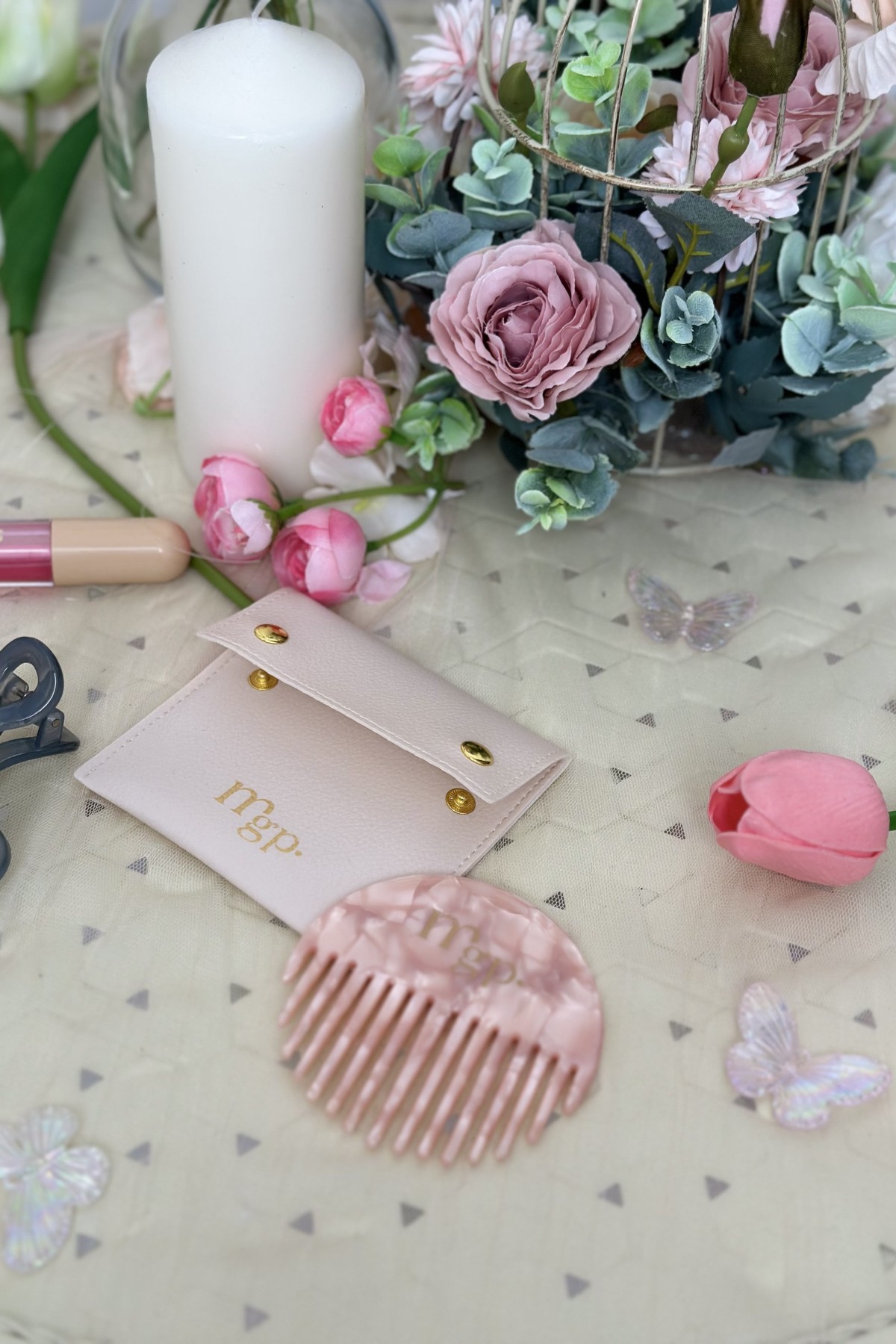 Sleek Marble Hair Comb