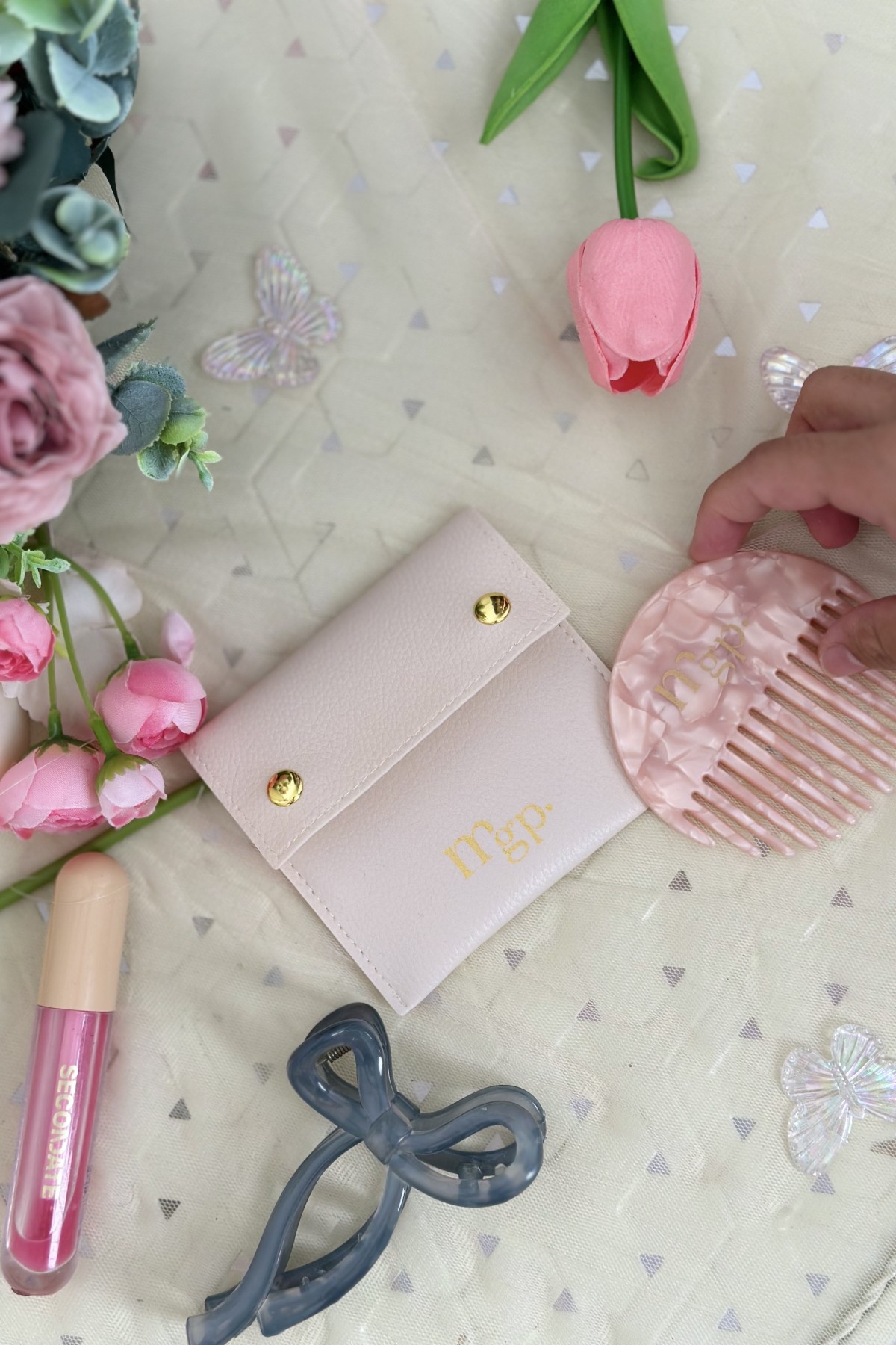 Sleek Marble Hair Comb