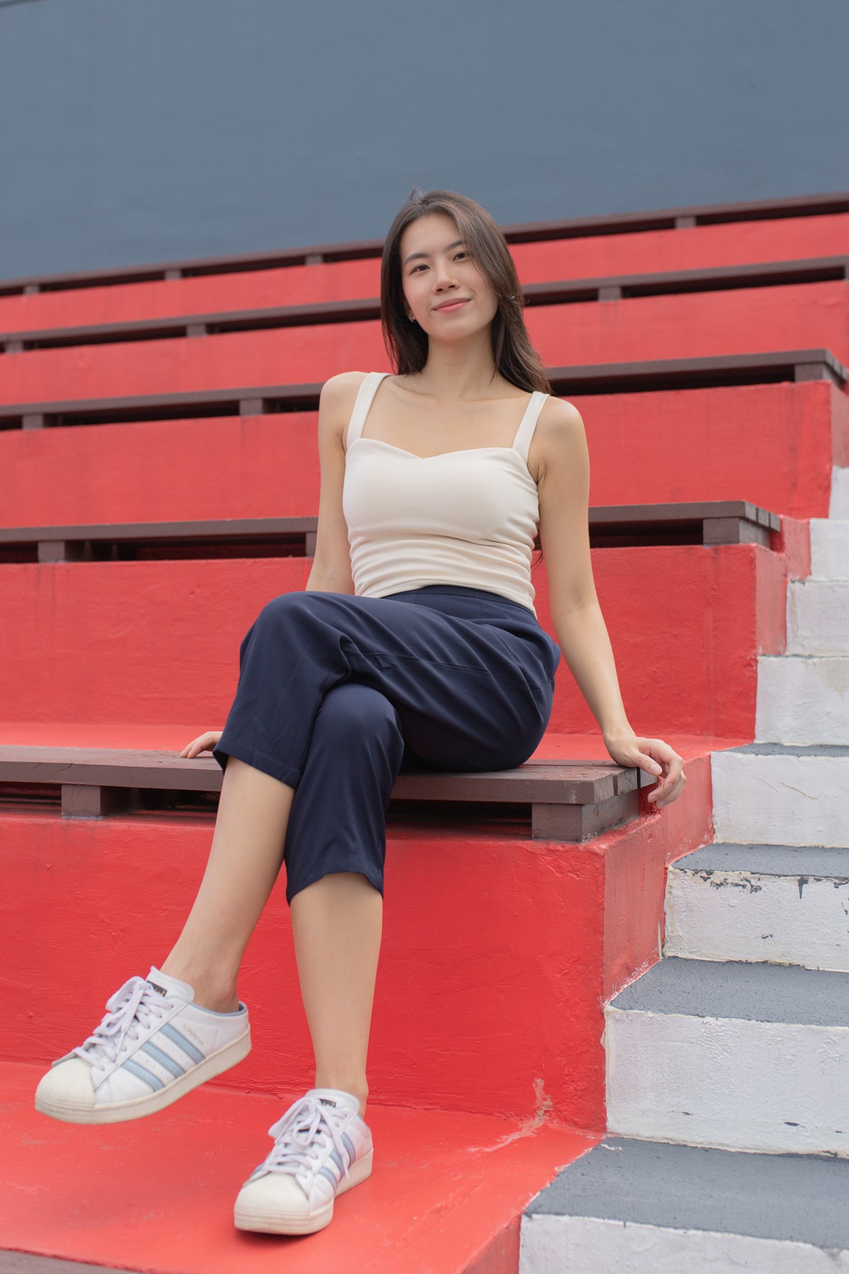 RESTOCK5: Taniel High Waist Pants in Navy